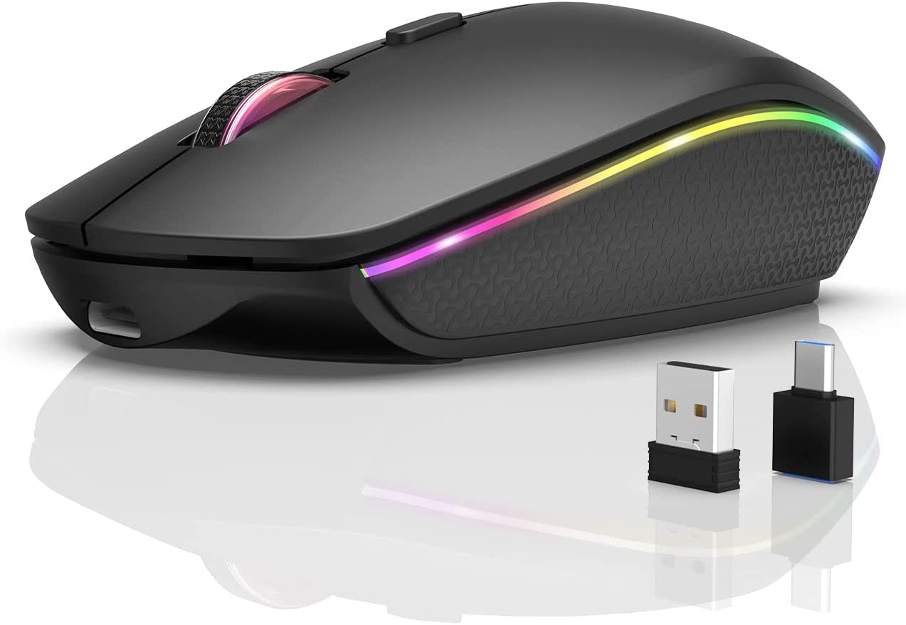 Top Wireless Mouse Silent Wireless Mouse 2.4 GHz with USB Mini-Receiver ...
