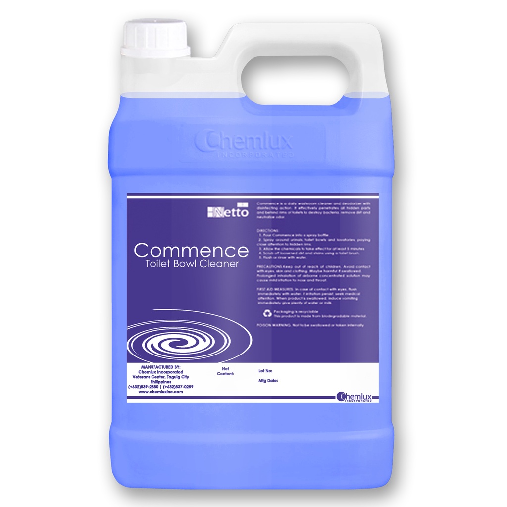 Chemlux COMMENCE Concentrated Toilet bowl cleaner 4Li Container | Lazada PH