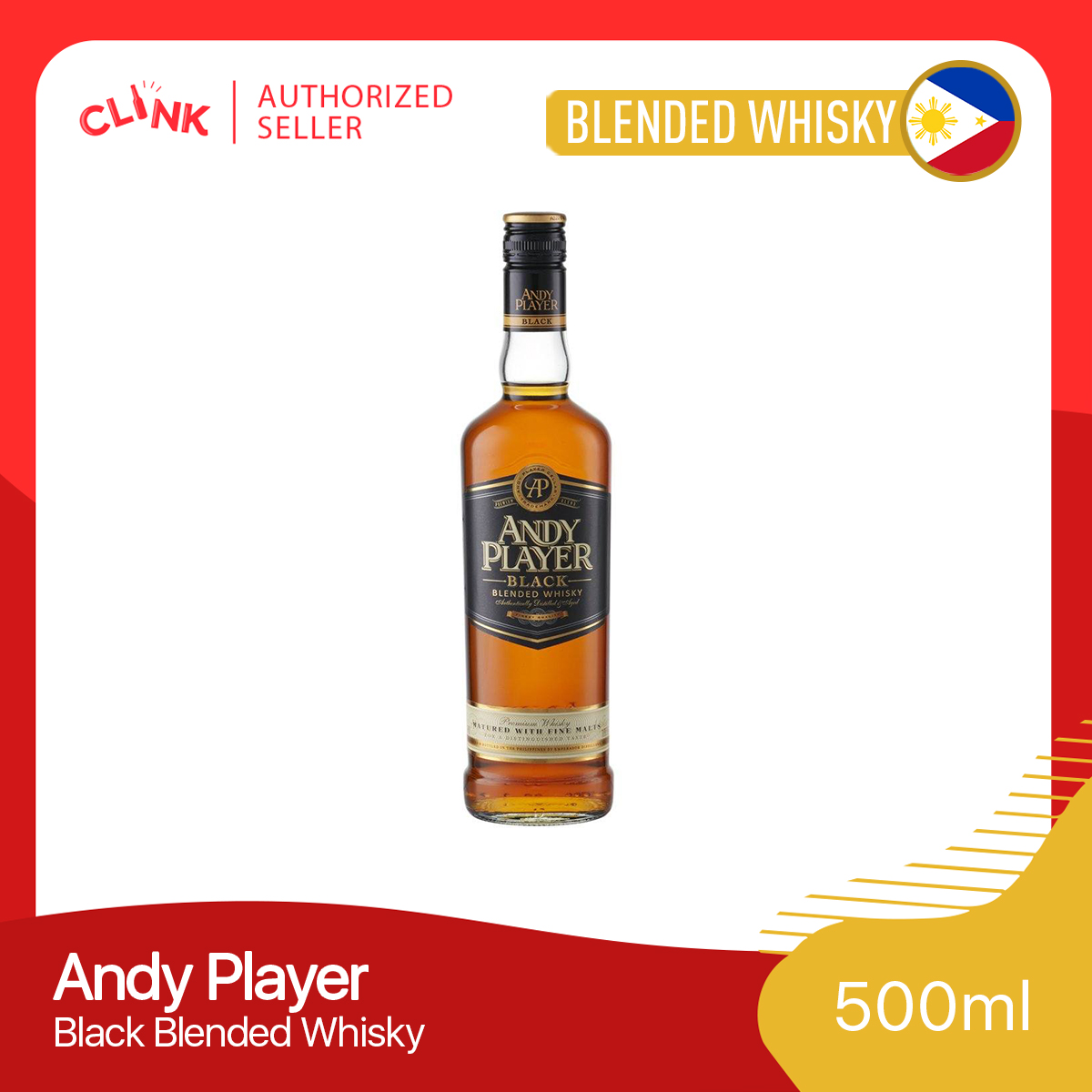 Andy Player Black Blended Whisky 500ml | Lazada PH