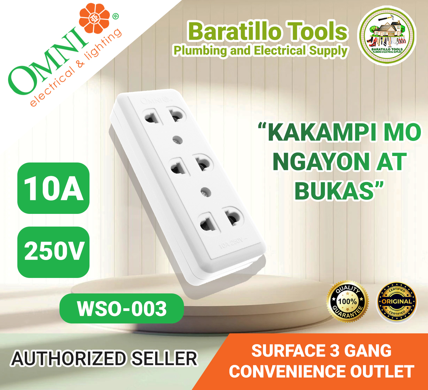 Omni Surface 1-Gang Convenience Outlet 10A - WSO-001, WSO-002, WSO-003 ...