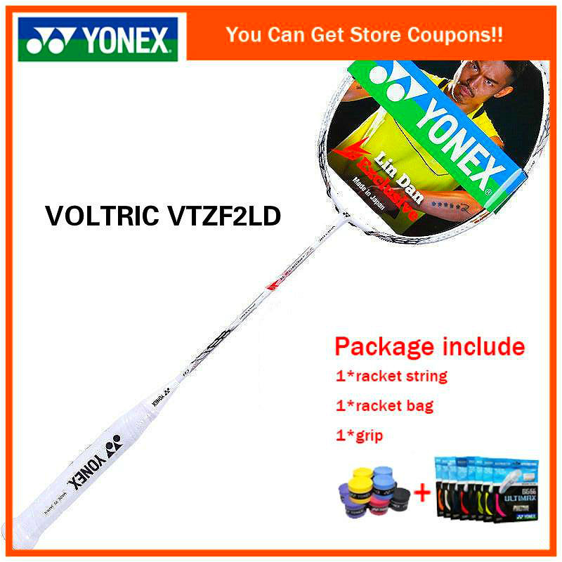 Vợt cầu lông Local delivery YONEX VOLTRIC Z FORCE 2 VTZF-2LD 4U Carbon Fiber Badminton Racket 26 ...