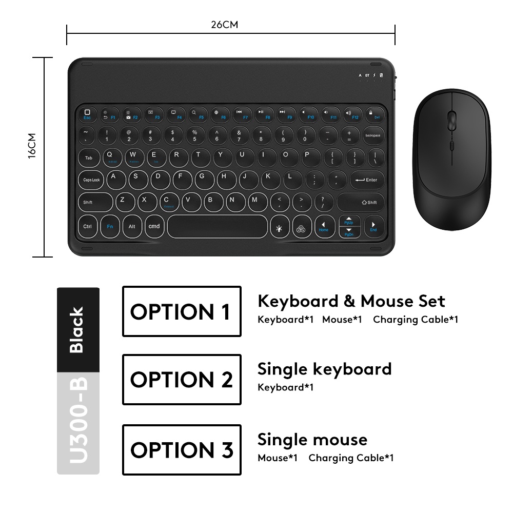 Anykool 10 inch Wireless Bluetooth Keyboard And Mouse Set Combo For ...