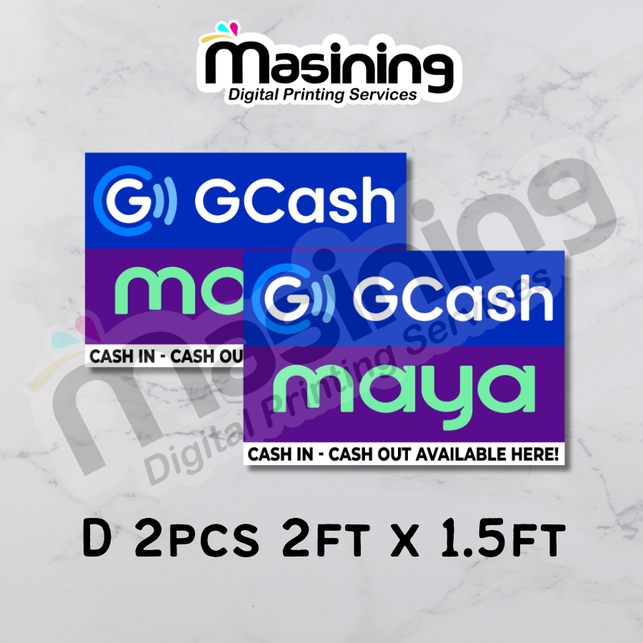 Gcash / Maya / Palawan Business Tarpaulin 3ft x 2ft / 1.5ft x 2ft ...