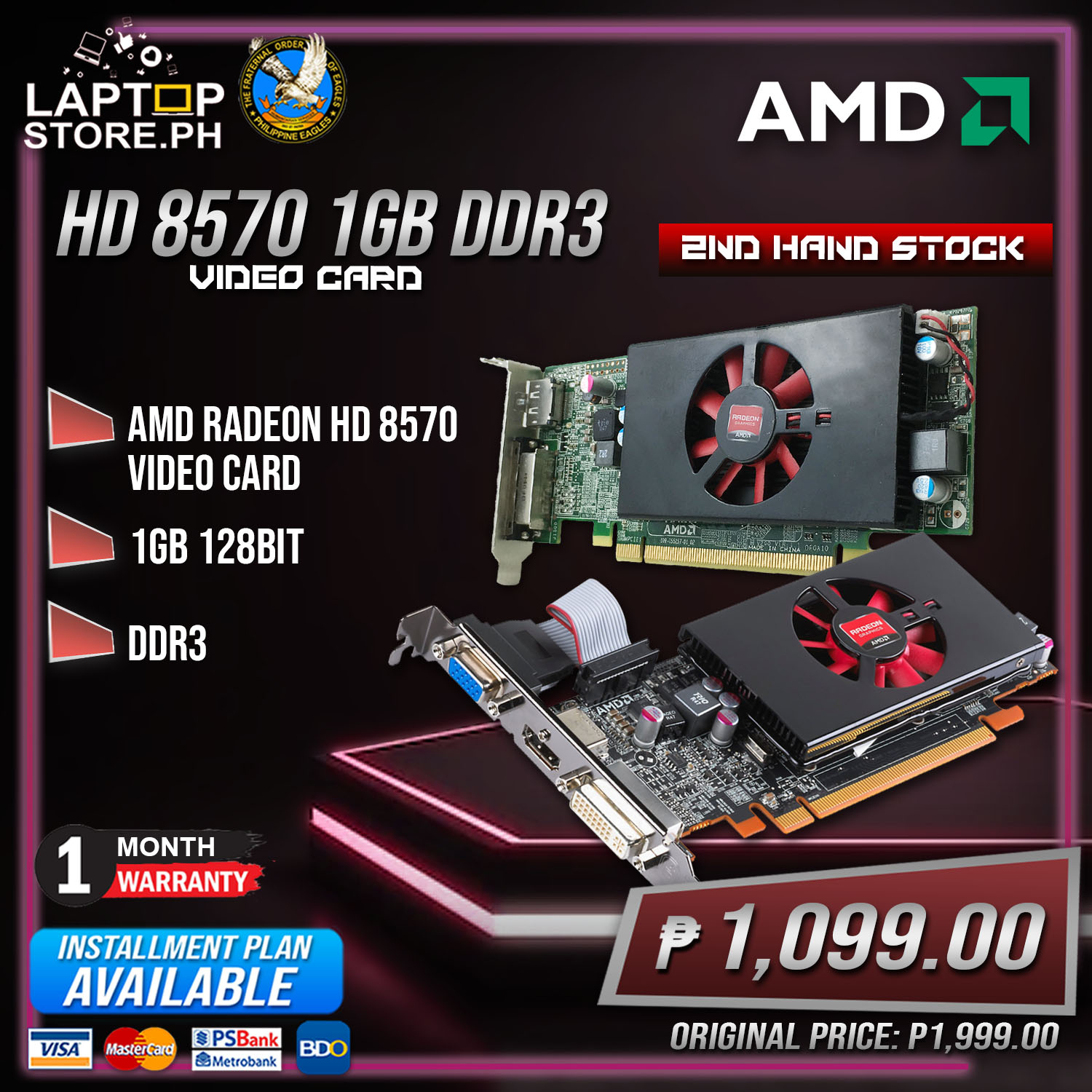Video Card AMD Radeon HD 8570 1GB 128bit DDR3 | Lazada PH