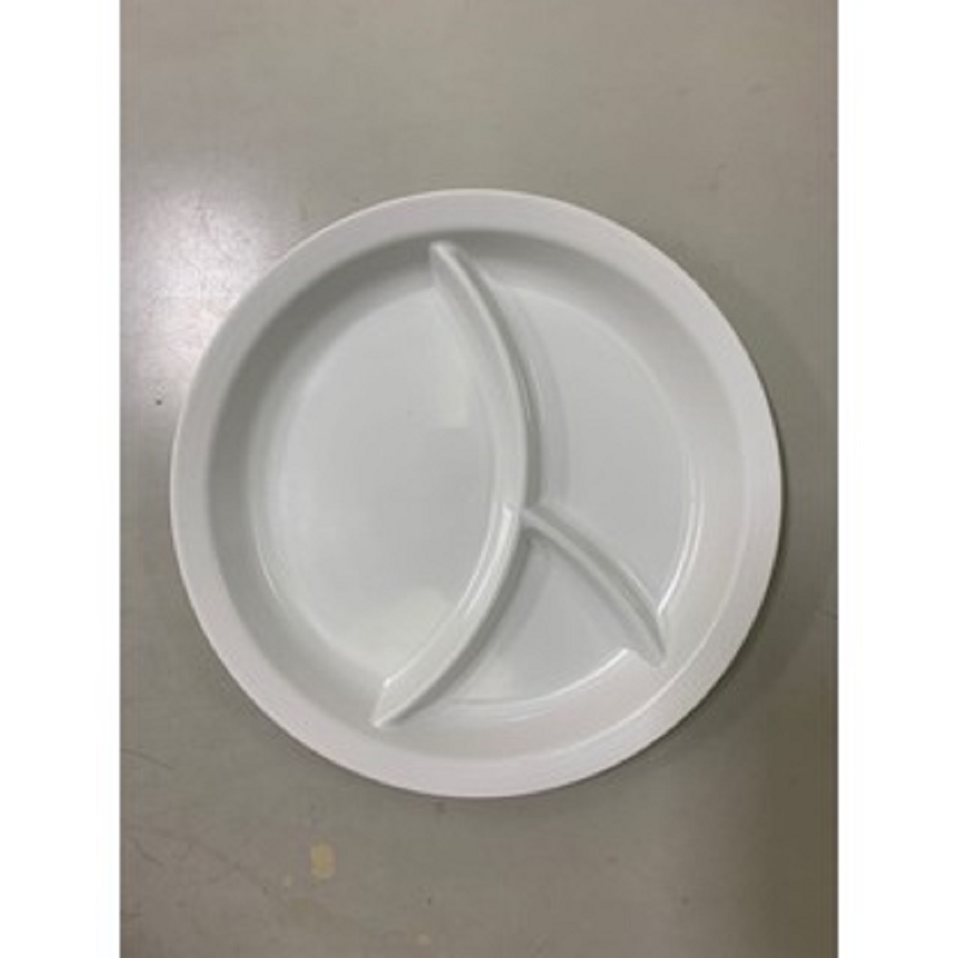 12in1 Divided Round Plastics Plate | Canteen Plate Divider | Party ...