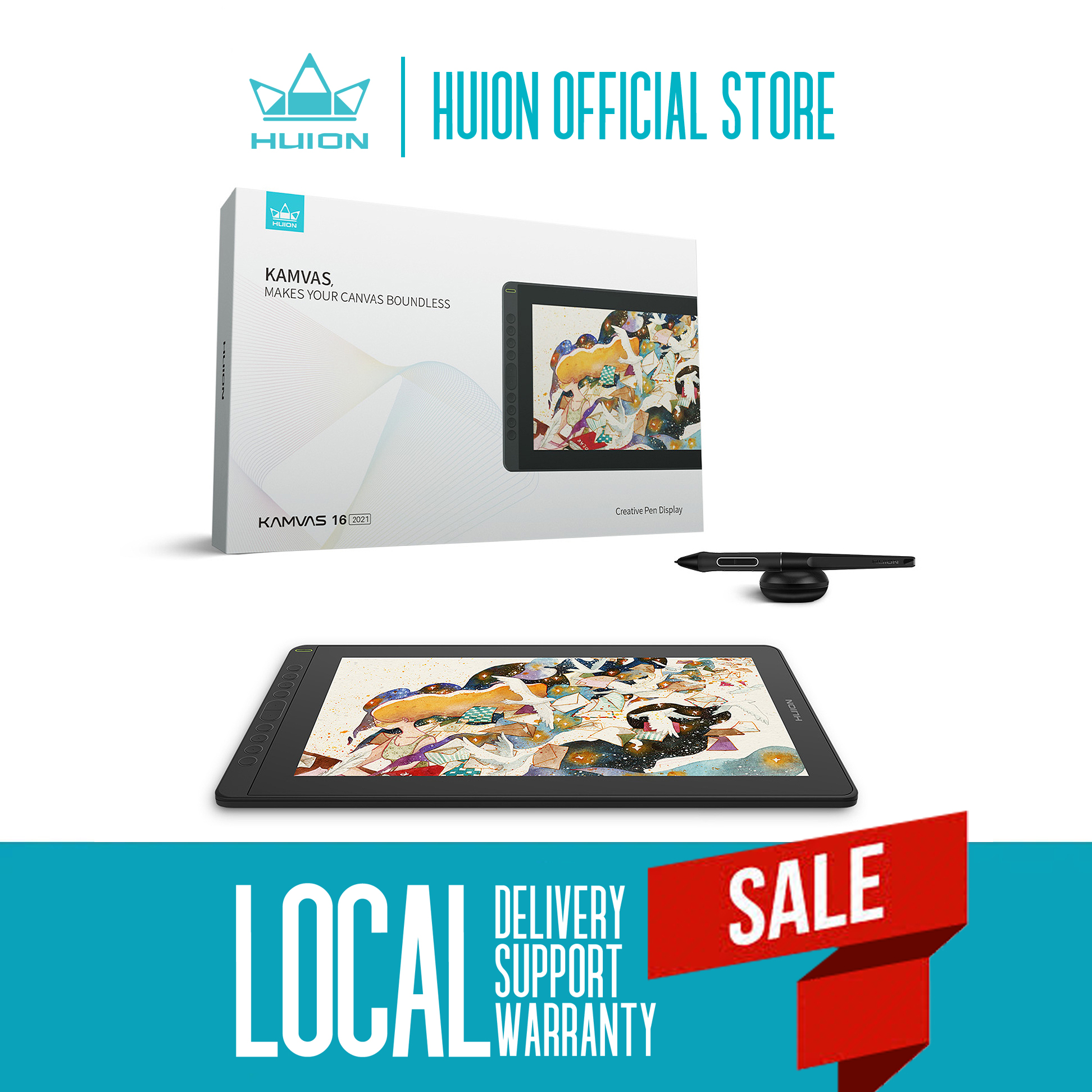 SALE Huion GS-1562 16" COSMO BLACK with STAND Android Support Graphics ...