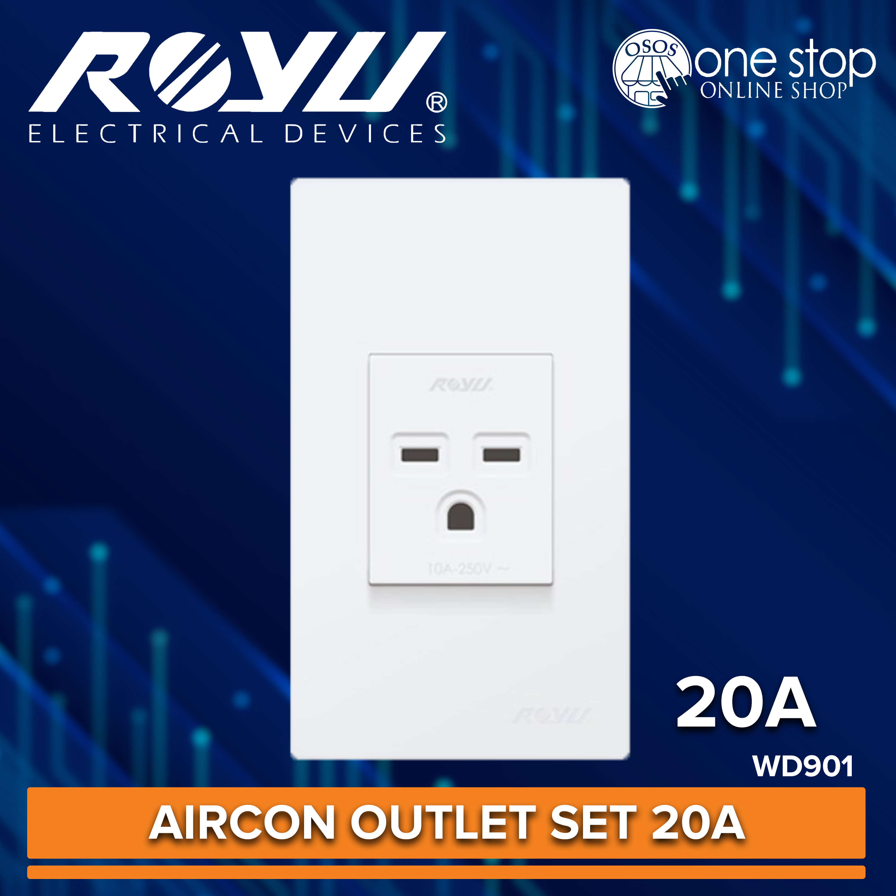 Royu WD Aircon Outlet Set 20A WD901 •OSOS• | Lazada PH