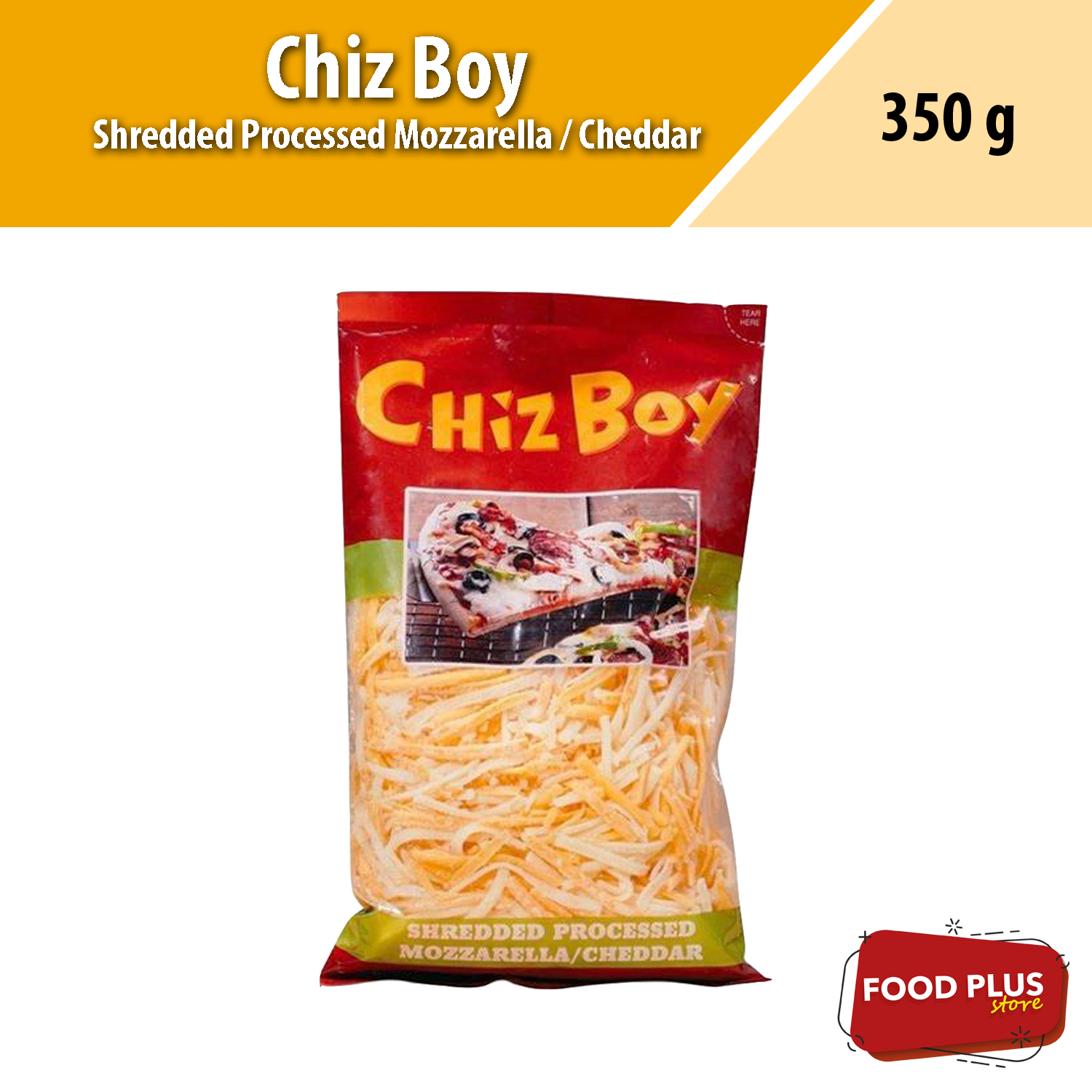 Chizboy Processed Shredded Mozza + Cheddar (350g) | Lazada PH