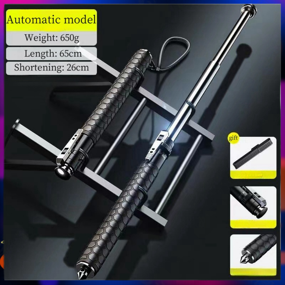 telescopic rod automatic stick defense outdoor or night | Lazada PH