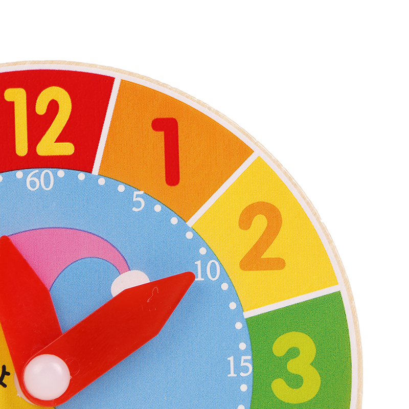 New Children Wooden Colorful Clock Toys for Kids Early Preschool ...