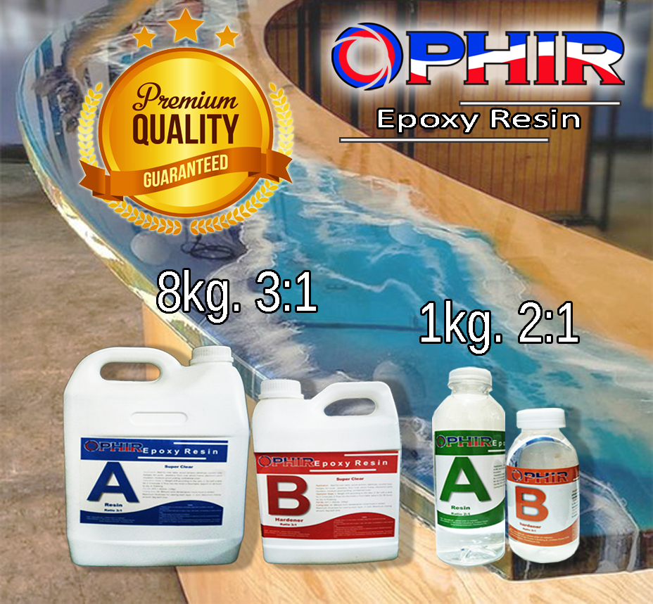 EPOXY RESIN 1kg. ratio 3:1 (super clear) | 750g Part A 250g Part B ...