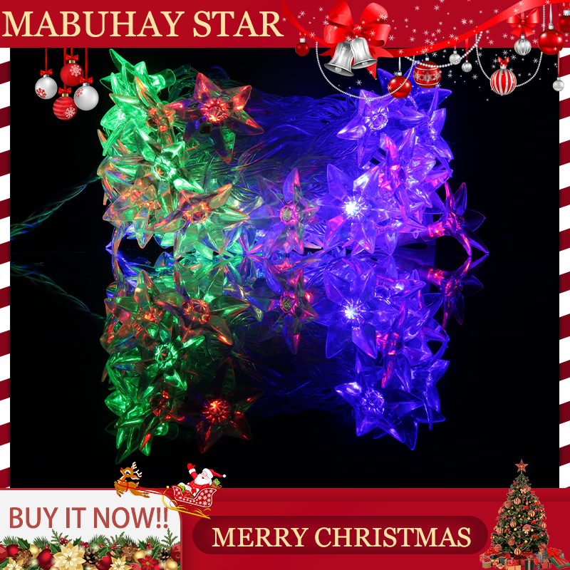 MABUHAY STAR Christmas Light 50L LED Multicolor Hexagon Flower ...