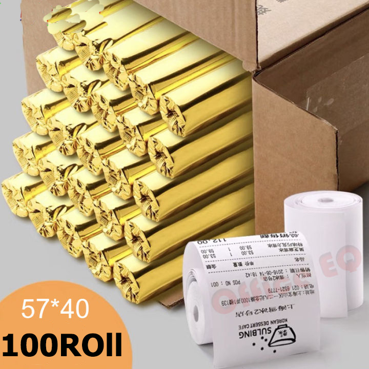 100 rolls 57x30mm 57x40mm 57x50mm Thermal Paper Suitable for Cash ...