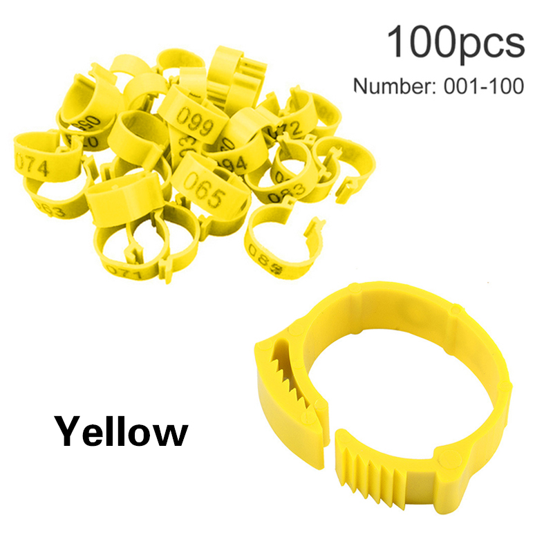 100 Pcs Multiple Colour Chicken Leg Rings Adjustable Chicken ...