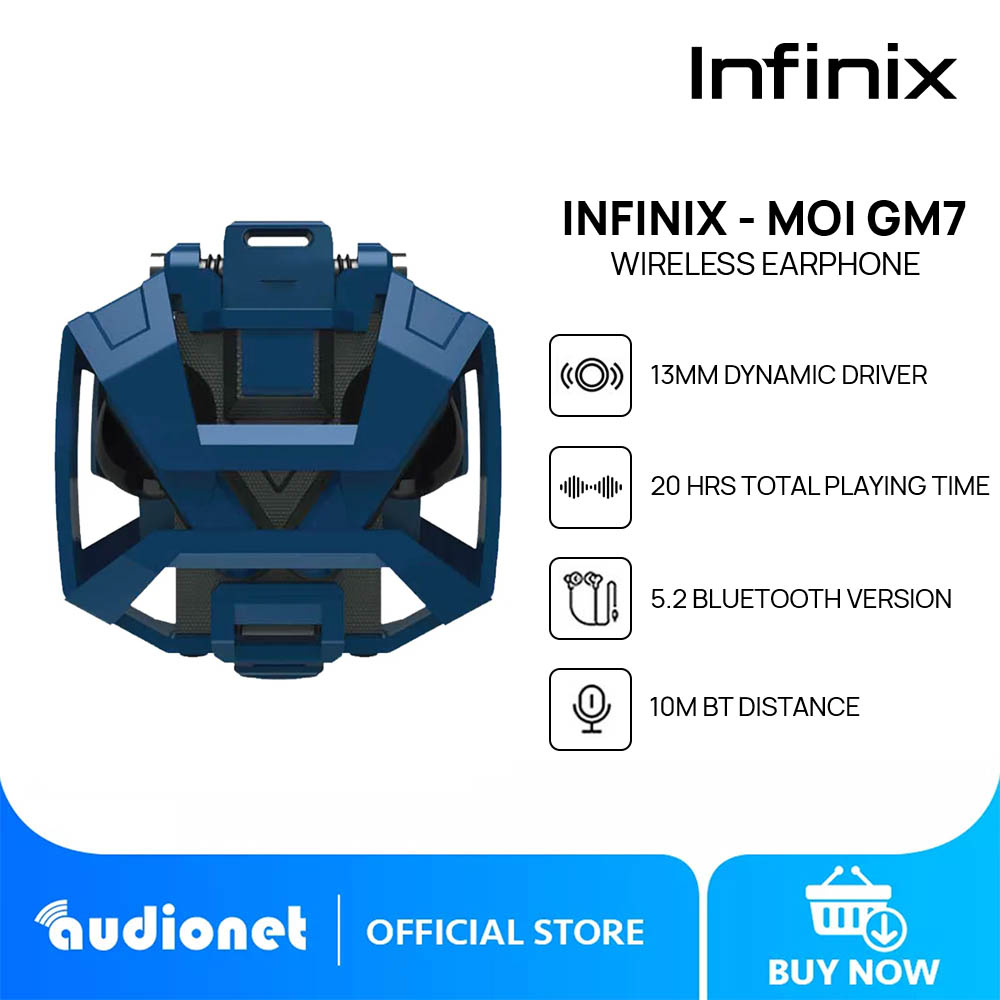 Infinix - Moi GM7 | Wireless Earphone | 10m Distance | 20hrs Total ...