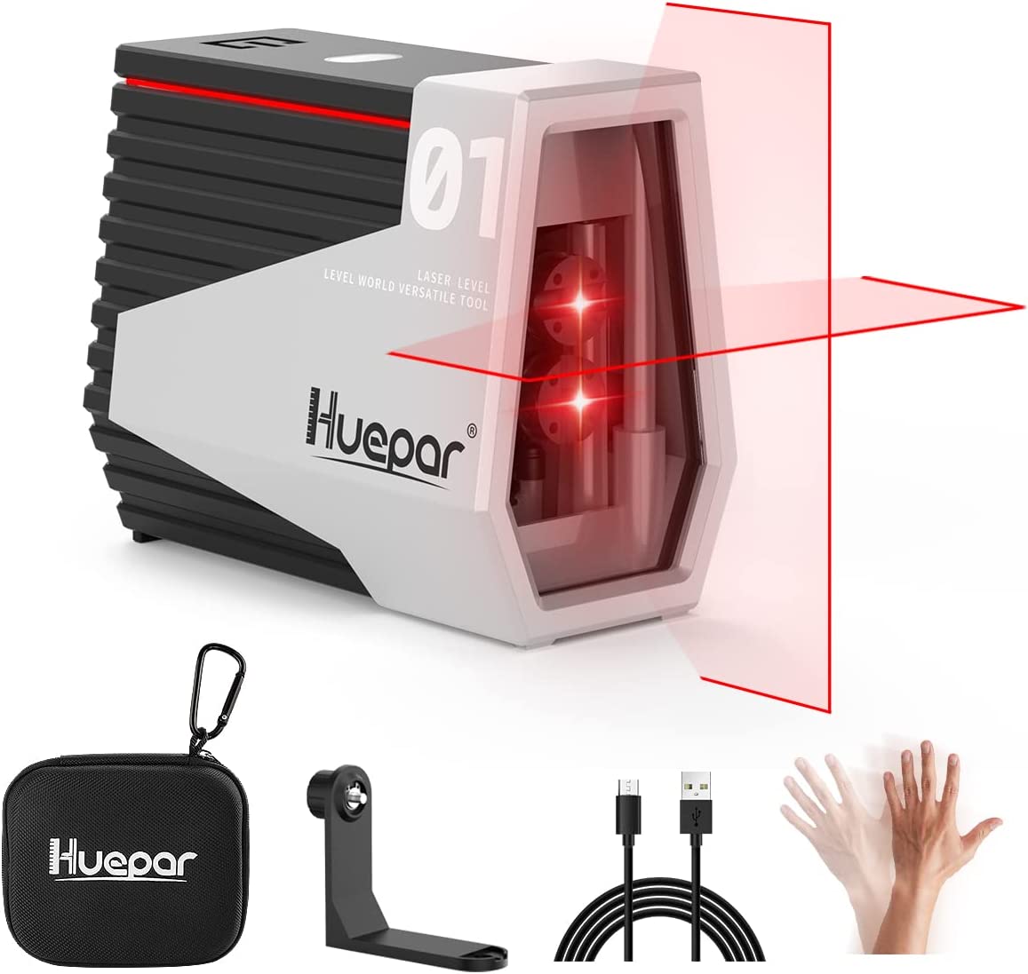 Huepar Laser Level Self Leveling Green Cross Line Laser Rechargeable ...