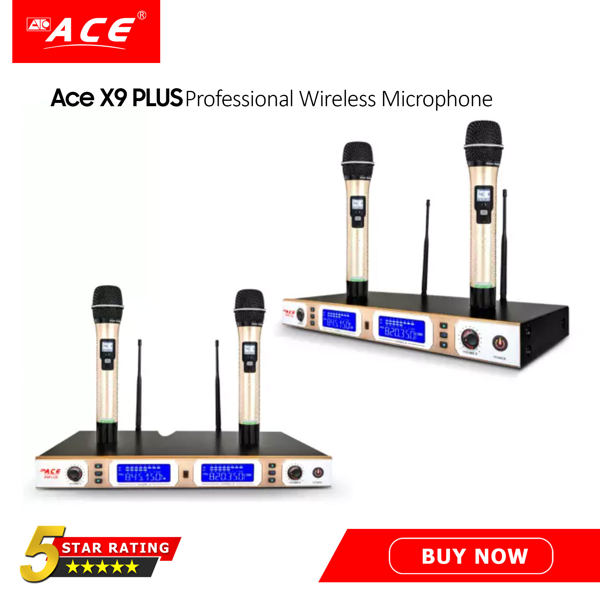 Ace X9 Plus Professional Wireless Microphone | Lazada PH