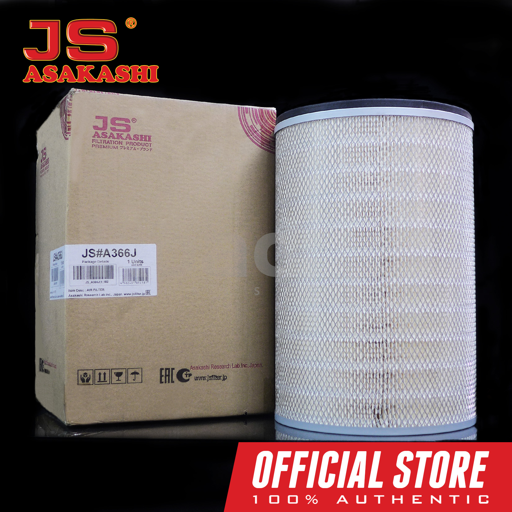 JS Air Filter A366J for Mitsubishi Bus MU-515-525 8DCT9T 85-, Tractor ...