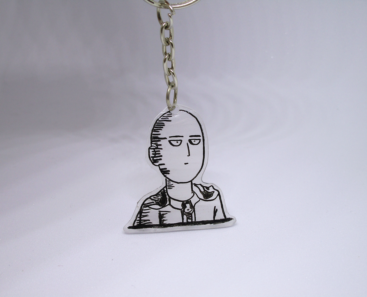 Saitama One Punch Man Keychain/Pin/Jibbitz | Lazada PH