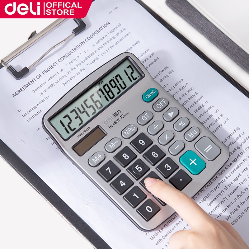 Deli Calculator Classic Digit Big Calculator for Business 12 Digit ...