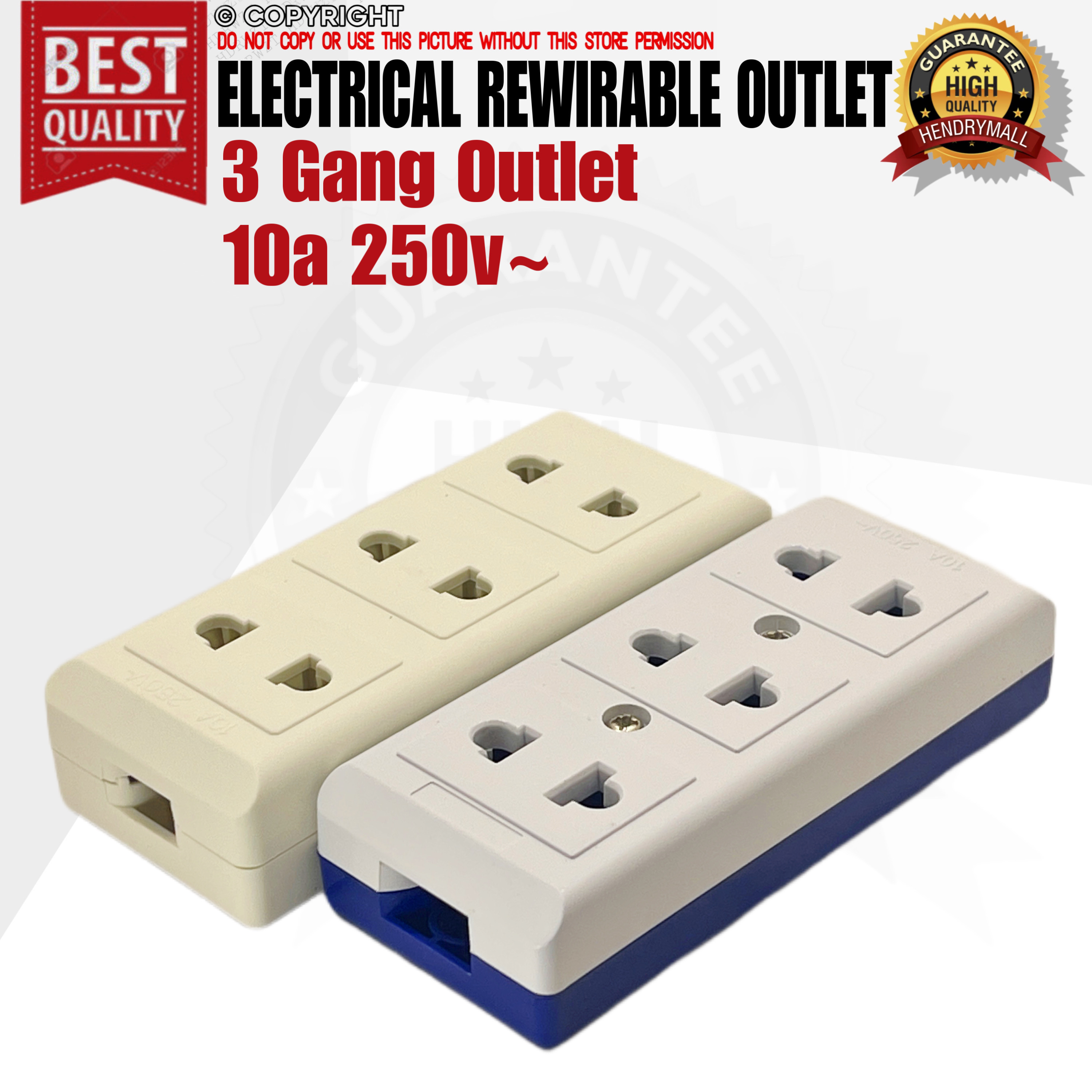 Electrical Rewireable Extension Socket Outlet Universal 2 gang / 3 gang ...