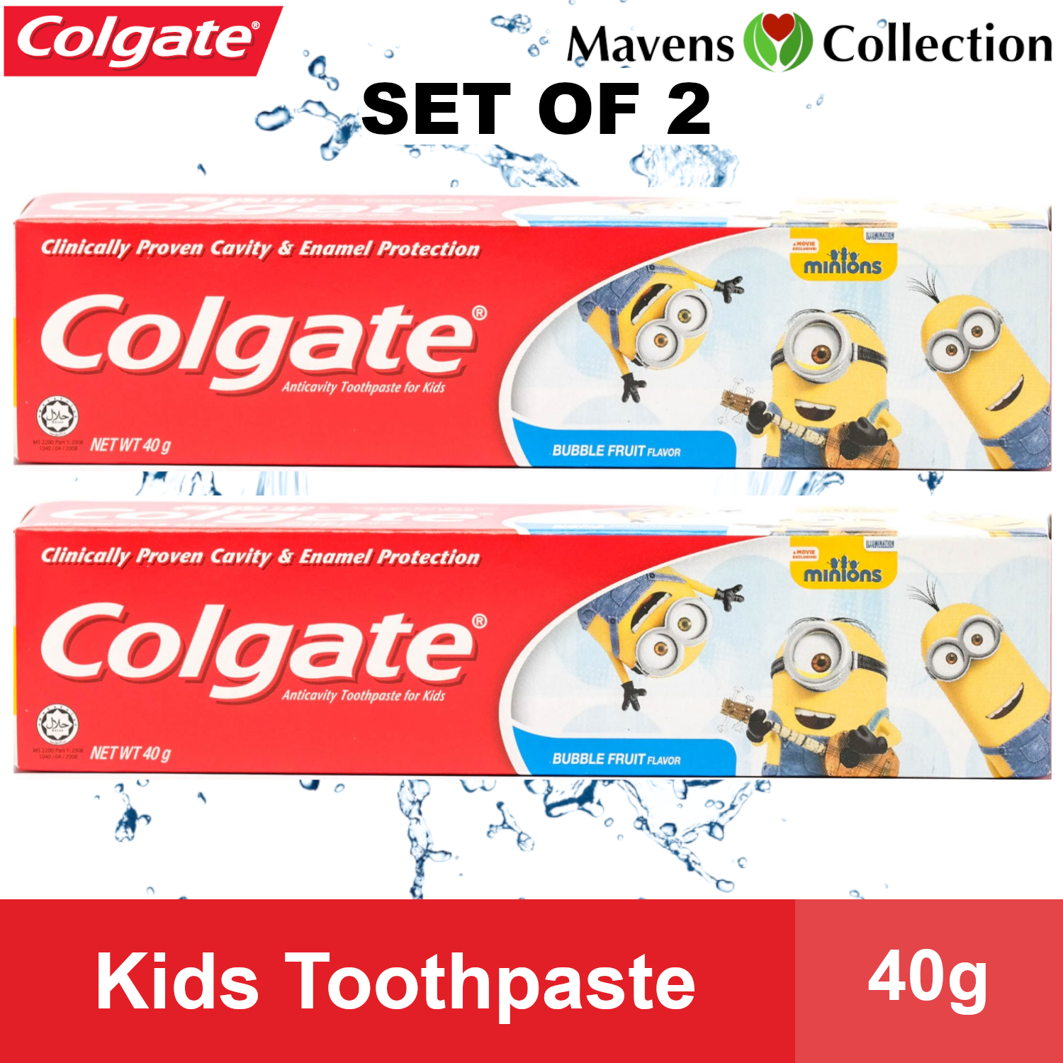 Colgate Kids Toothpaste Minions 40G Bubble Fruit Flavor (Set of 2 ...