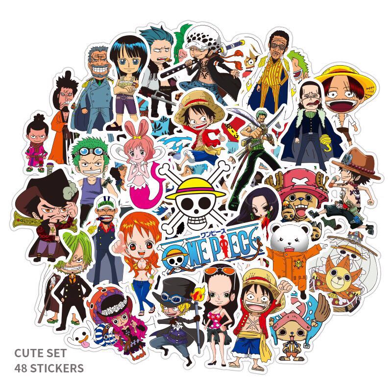 xs003-48pcs One Piece Oneman Day Man steam graffiti stickers water ...