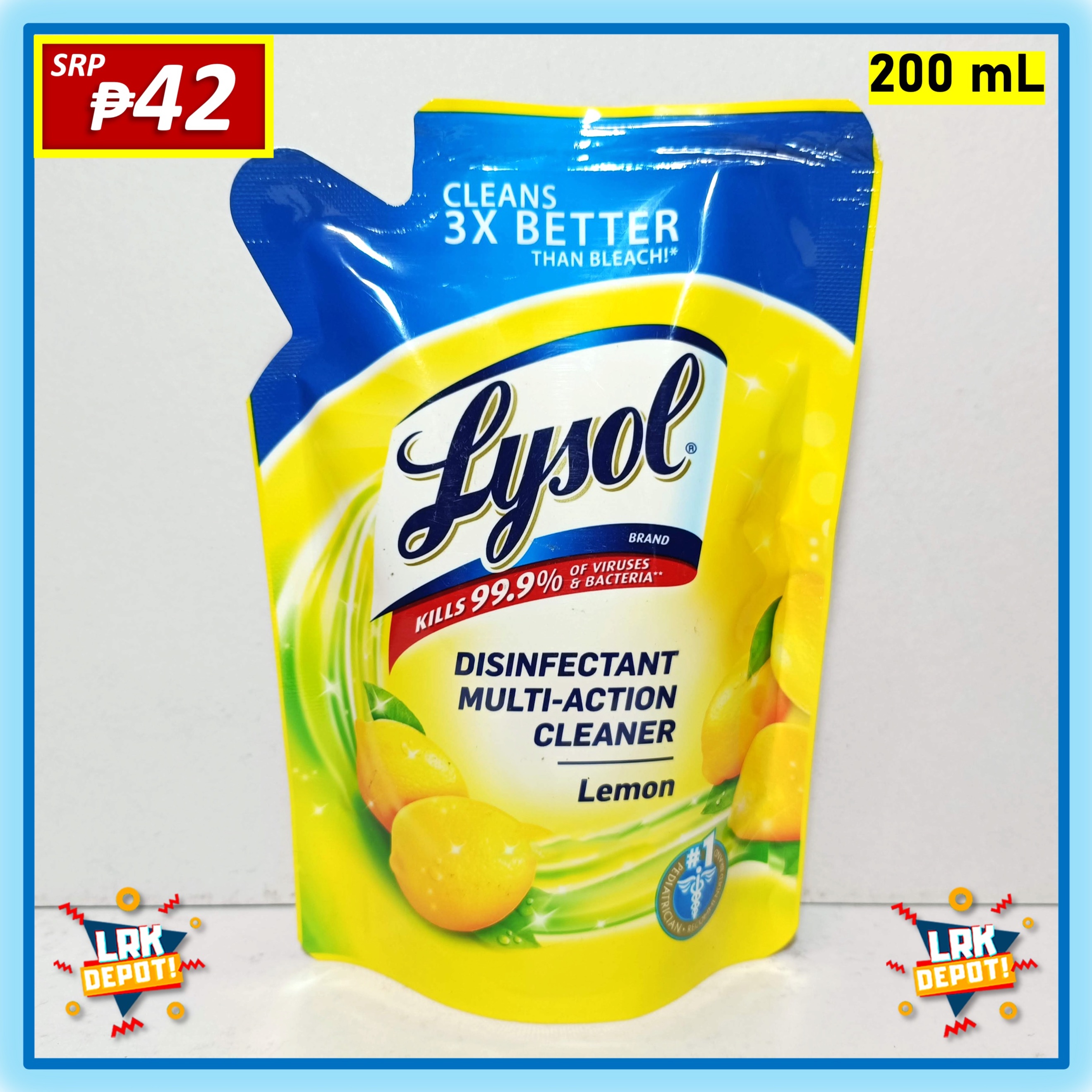 LYSOL Disinfectant Multi-Action Cleaner (Lemon) 200 mL - Clean Fresh ...