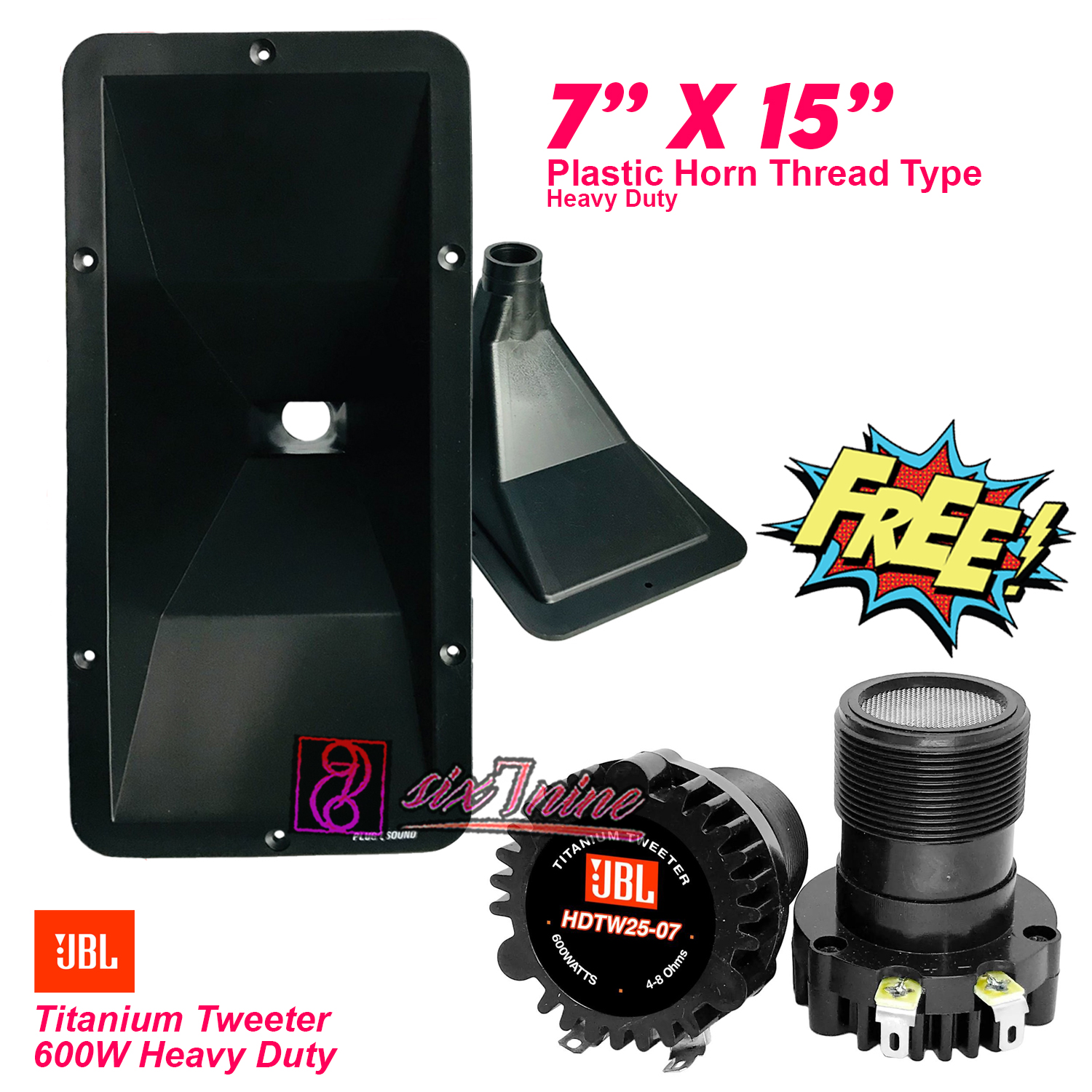 7 X 15 Inches Plastic Horn Thread Type For Tweeter/Driver Unit With JBL ...