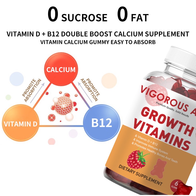 Vigorous Age Vitamins for kids Calcium Gummies height increase Body ...