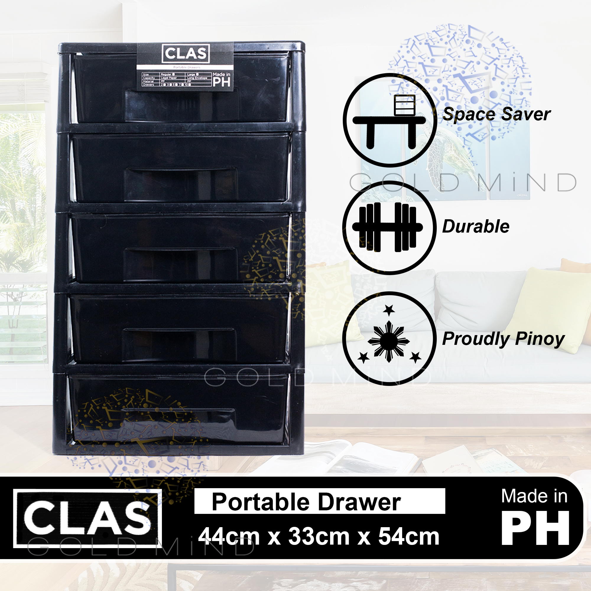 CLAS Stackie PLUS SIZE 5 Layer Plastic Drawers - Gold Mind Everyday Low ...