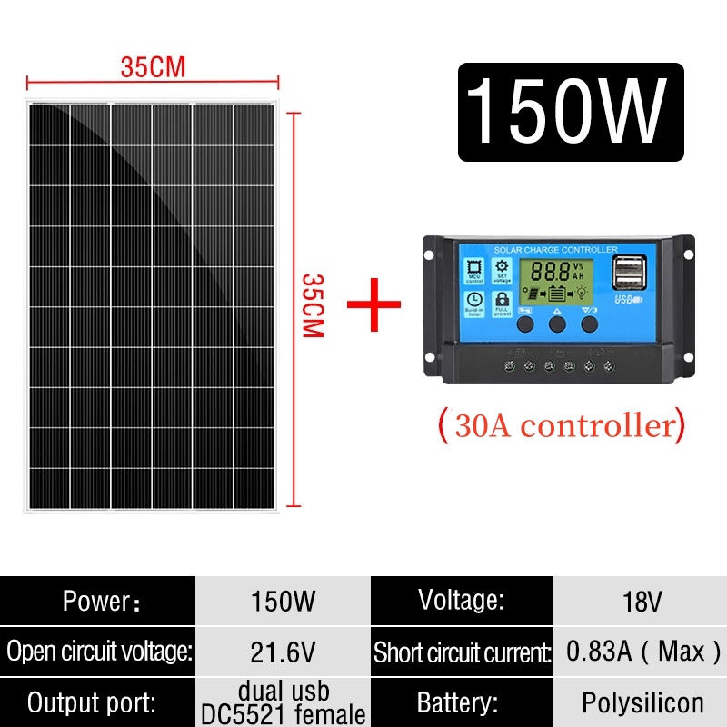 Solar Panel 500W High-Efficiency Monocrystalline Silicon Photovoltaic ...