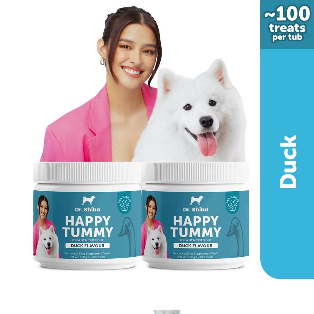 Dr Shiba Happy Tummy 2 X Healthy Dog Treats Snacks, Dog Multivitamins ...