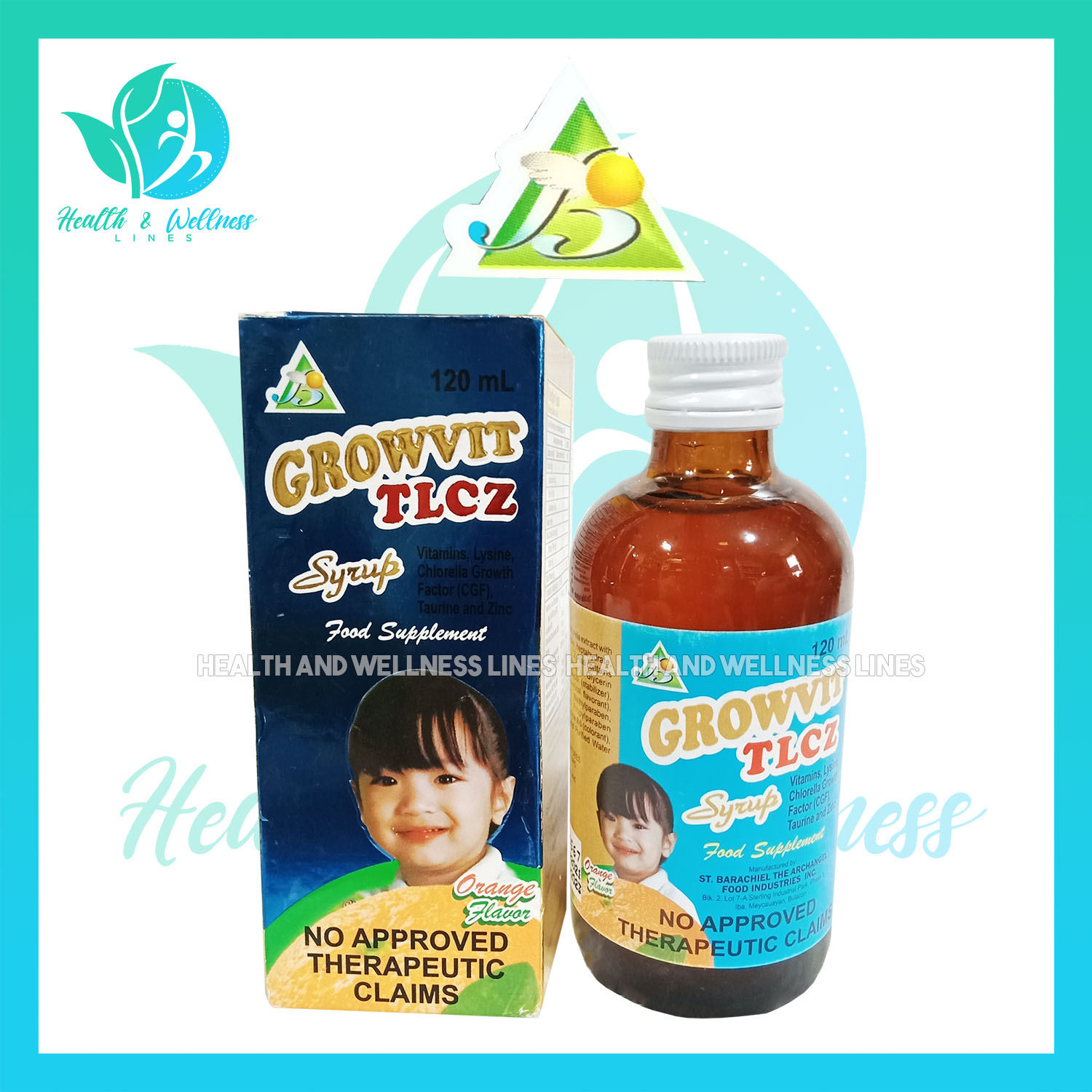 Growvit TLCZ SyrupVitamins,Lysine, Chlorelia Growvit Factor (CGF ...