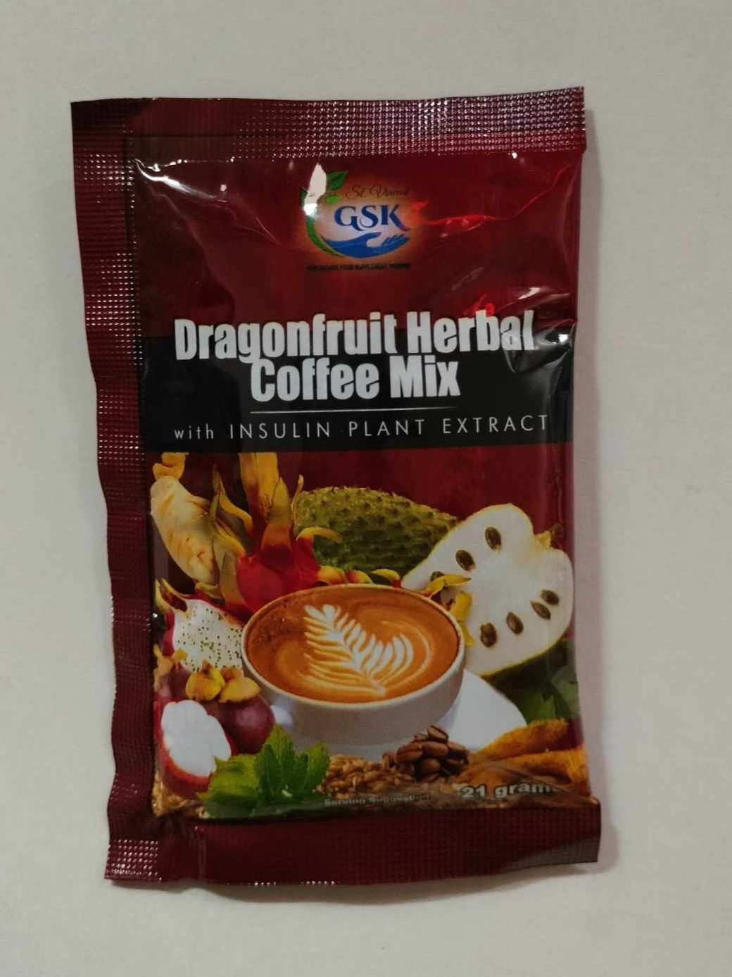 DRAGONFRUIT Herbal Coffee Mix with Insulin, 21g 1 sachet | Lazada PH