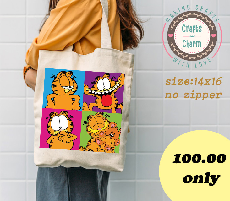 garfield canvas tote bag | Lazada PH