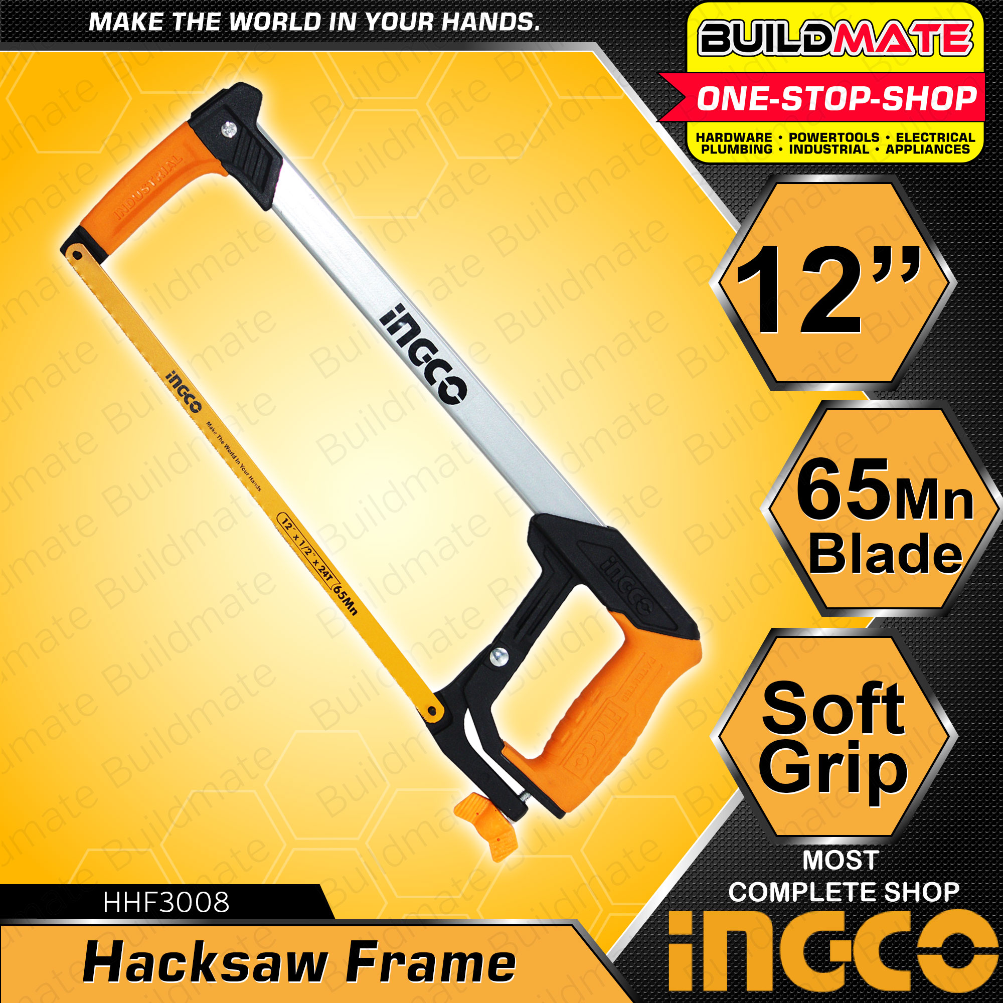 INGCO Hacksaw Frame 300mm / 12" HHF3008 •BUILDMATE• HT2 | Lazada PH