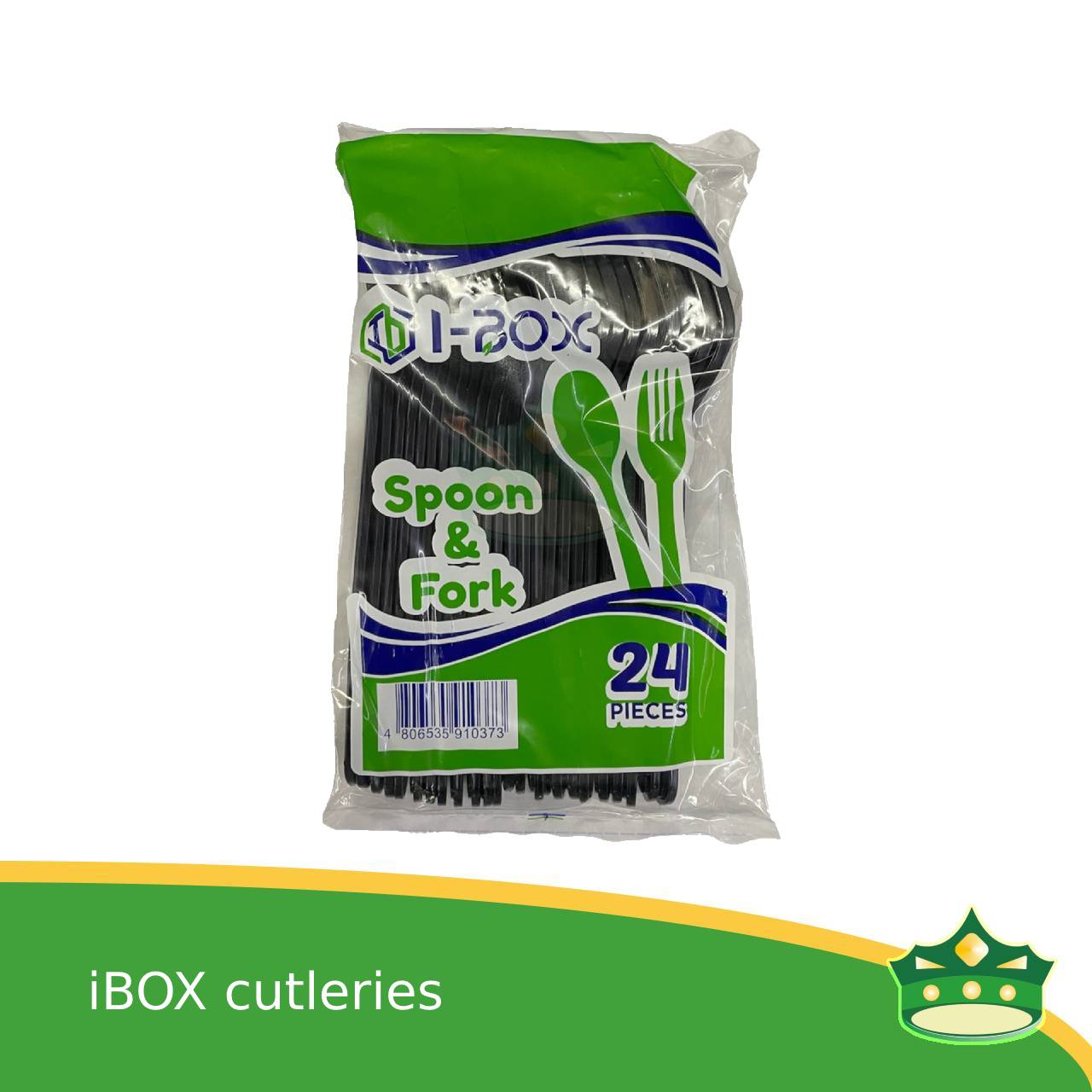 iBox premium plastic hard spoon and fork clear or black 6.75 inches ...