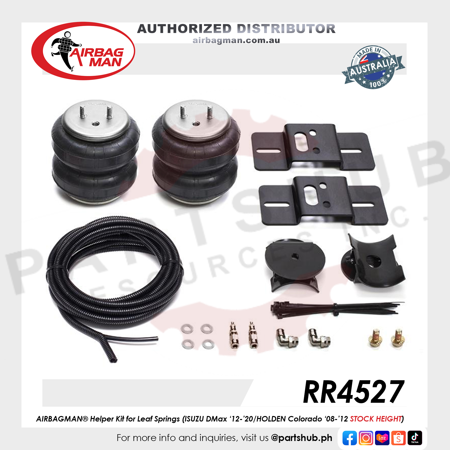 AIRBAGMAN® ISUZU DMax ‘12-’20/HOLDEN Colorado '08-'12 STOCK RR4527 ...