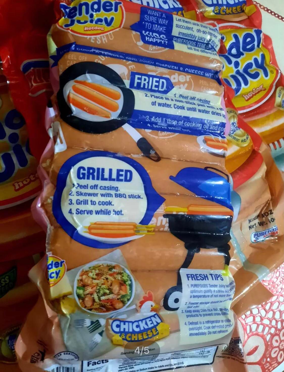 Purefoods TJ frozen Chicken & Cheese Hotdog 1kg per pack | Lazada PH