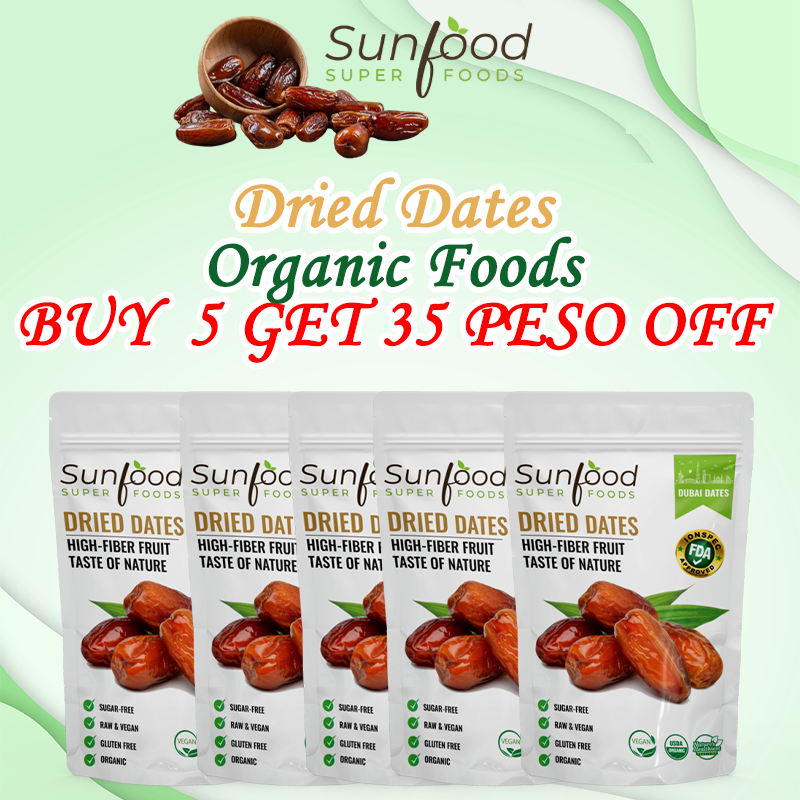 Made in Saudi - Pitted Dried Dates by Sunfood 200grams Pure Dried Dates ...