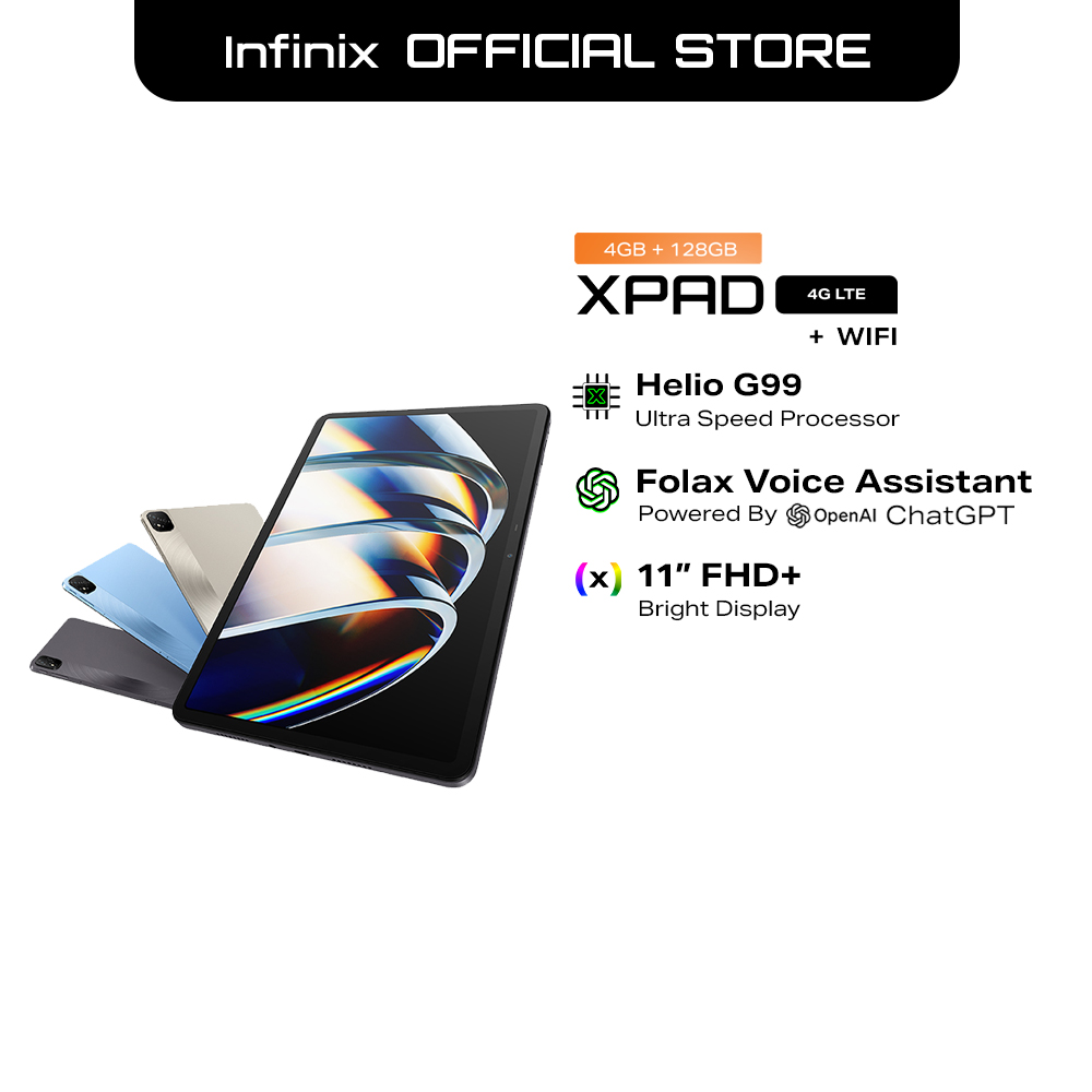 Infinix XPAD 4G LTE+ WiFi, 8+128, Helio G99, 11"FHD+ Bright Display, (1 ...