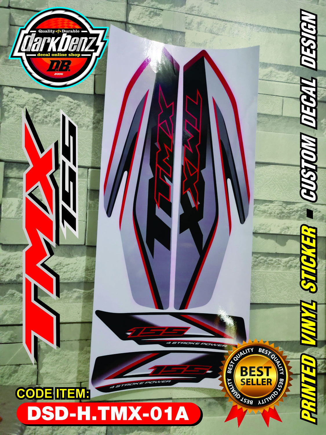 Quality Printed Vinyl Stock Sticker Decal for Honda TMX 155 | custom ...