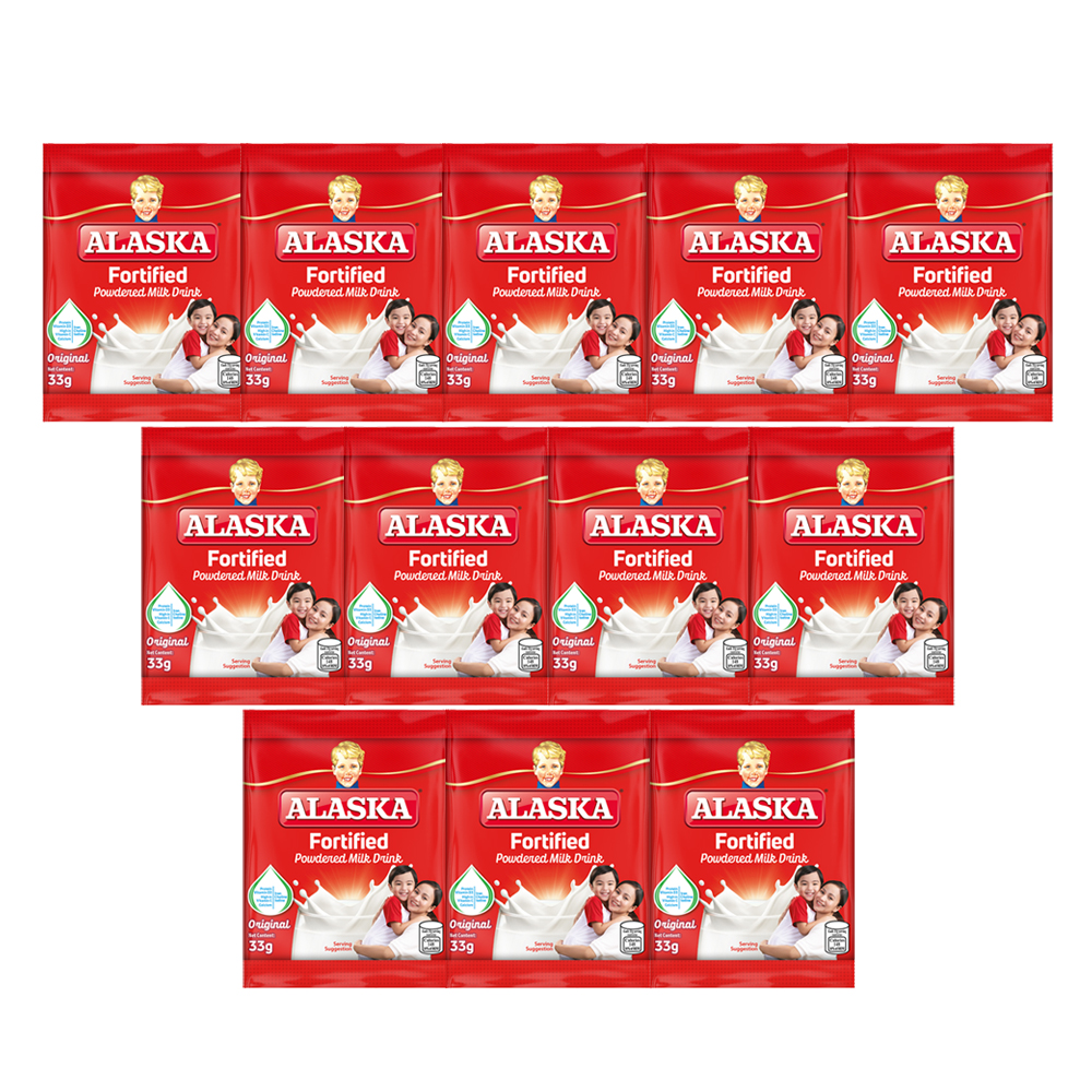 Alaska Fortified Powdered Milk Drink 33g x 12s | Lazada PH