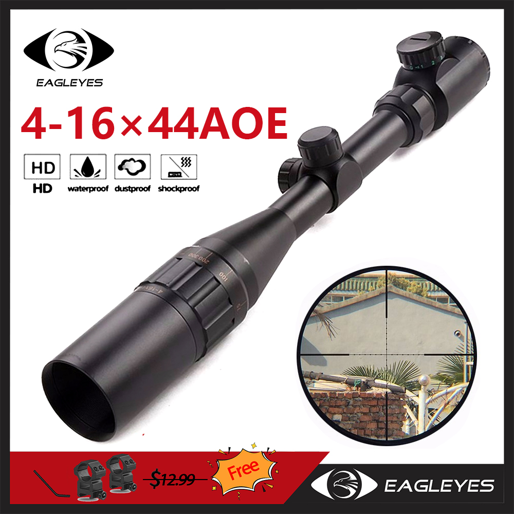 100% Original OPTICS Scope Tactical 4-16x44 AOE Adjustable Optic Cross ...