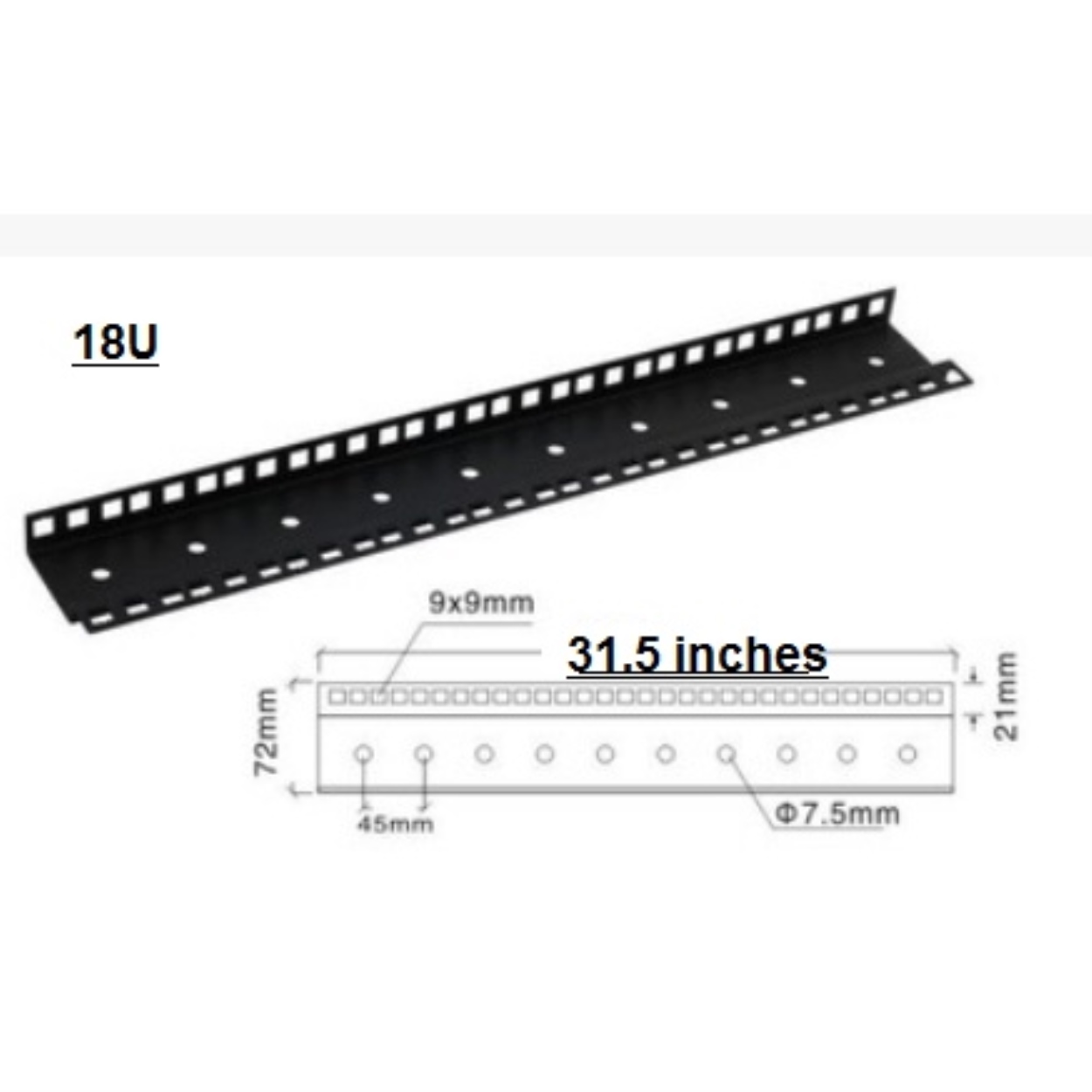 AUSPACE 10U/ 12U/ 14U/ 16U 20U RAIL RACK Flight Case Tour Case Rail ...