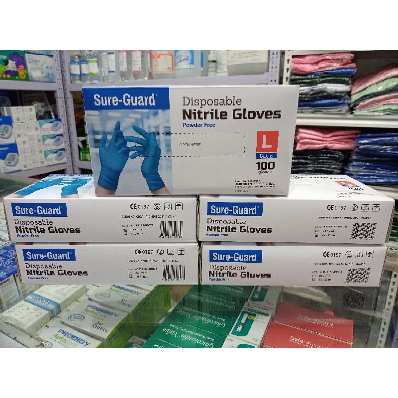 Nitrile Gloves - Large Size - Sure-Guard 100pcs (50 pairs) | Lazada PH