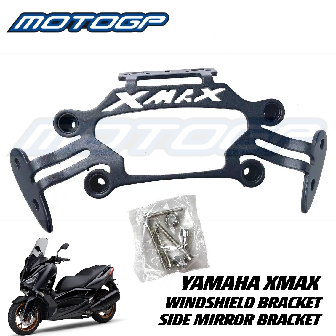 1 PC Yamaha Xmax 300 Iron Steel Windshield Front Side Mirror Bracket ...