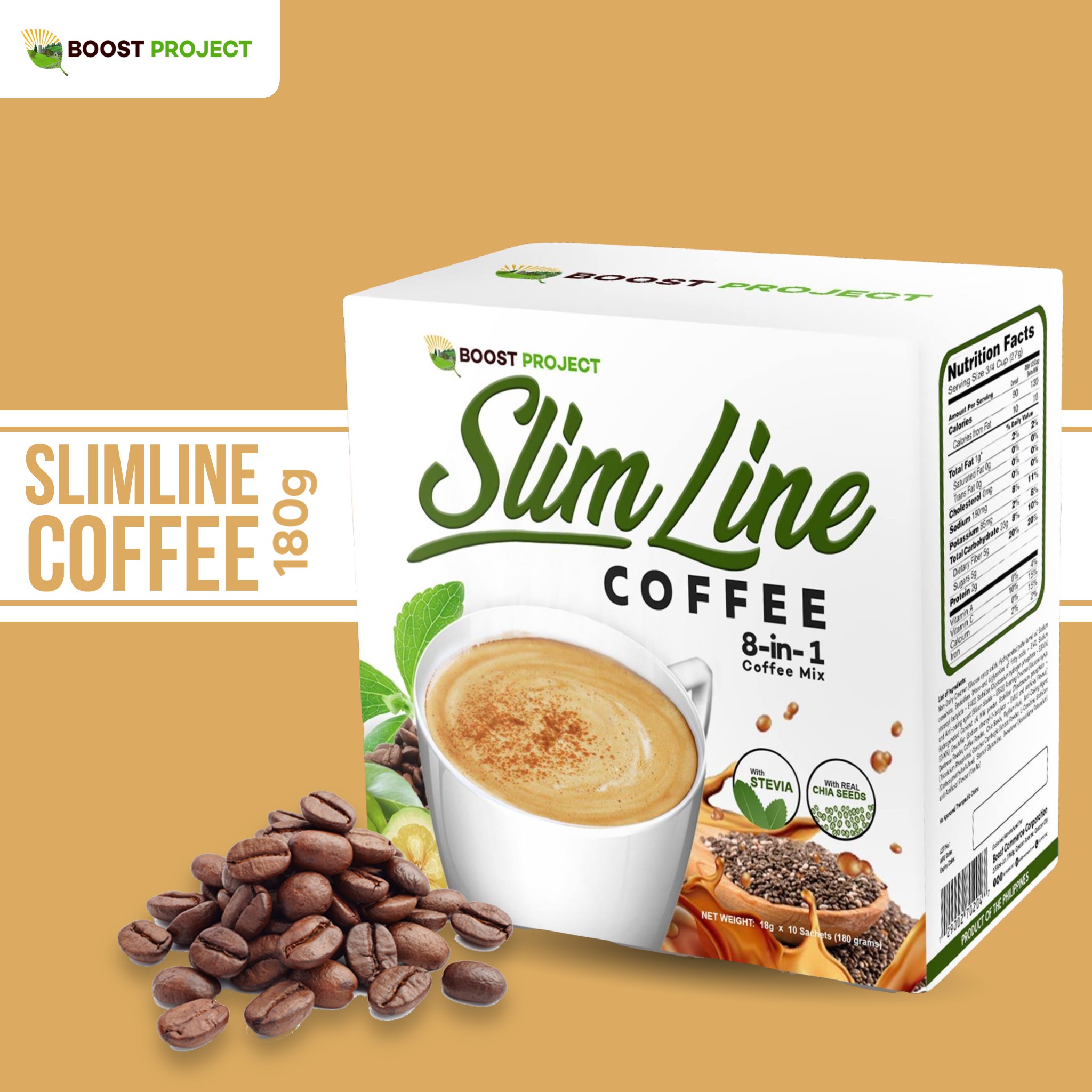Original BOOST PROJECT Slim Line Coffee | 8 in 1 Slimming and Whitening ...