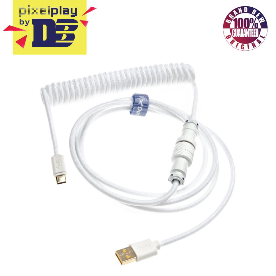 Ducky Heaven White Edition Premicord Coiled Keyboard Cable (DKCC-HWCNC1 ...